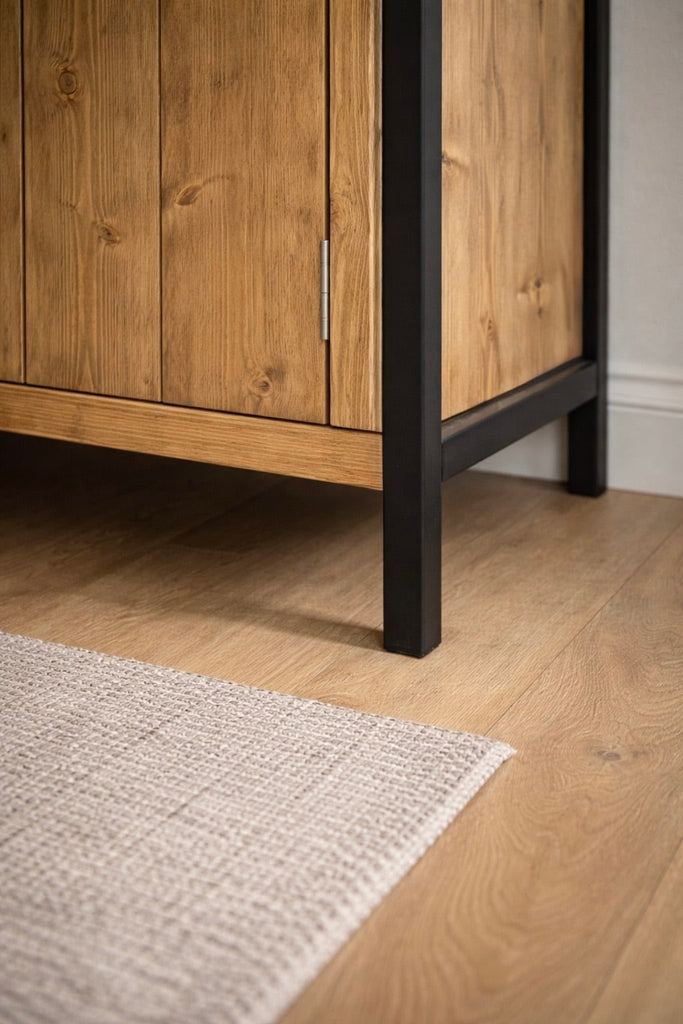 Industrial Sideboard | Media Console Unit, Solid Wooden Storage Cabine ...