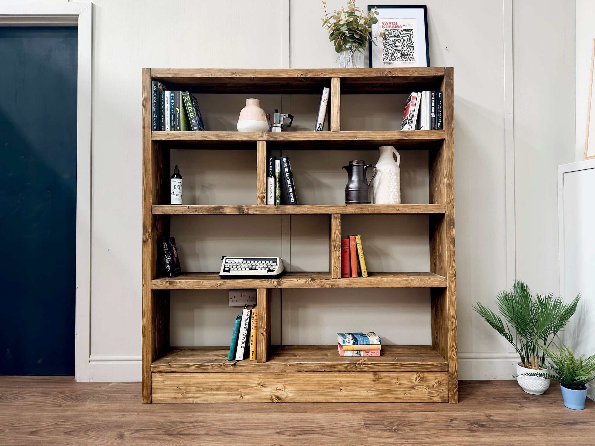 Wooden display shelf unit store